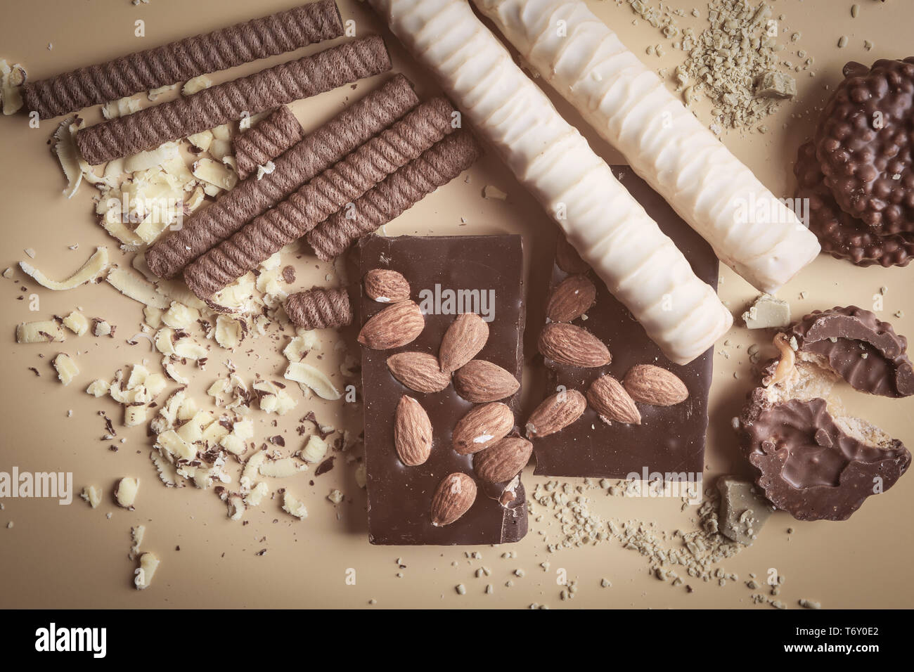 Almond chocolate sticks hi-res stock photography and images - Alamy