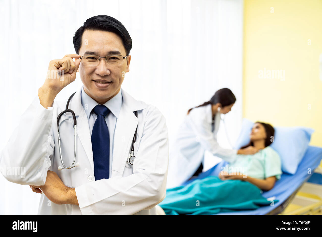Doctor Portrait in Hospital Stock Photo - Alamy