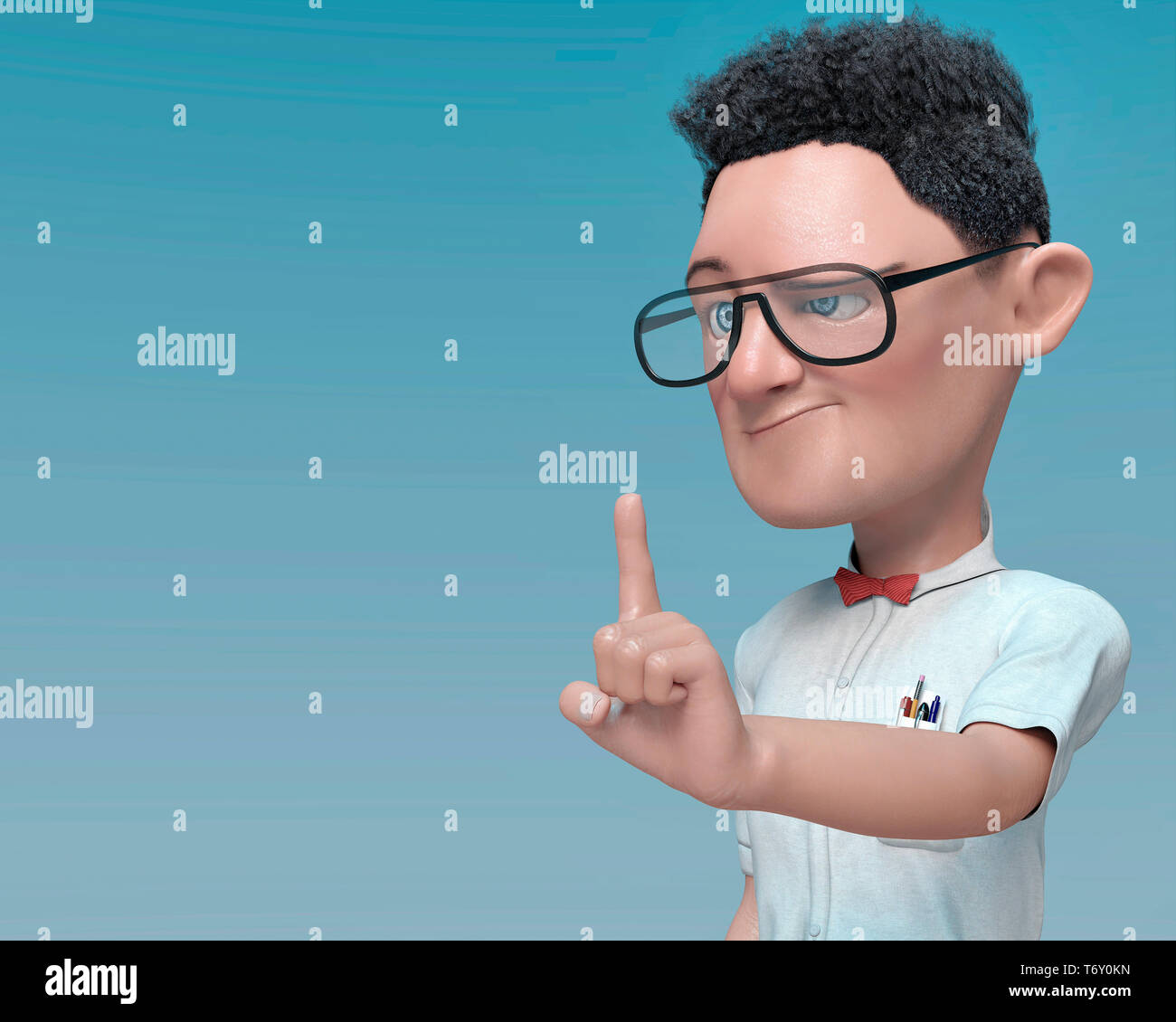 Cartoon happy boy pointing hi-res stock photography and images - Alamy