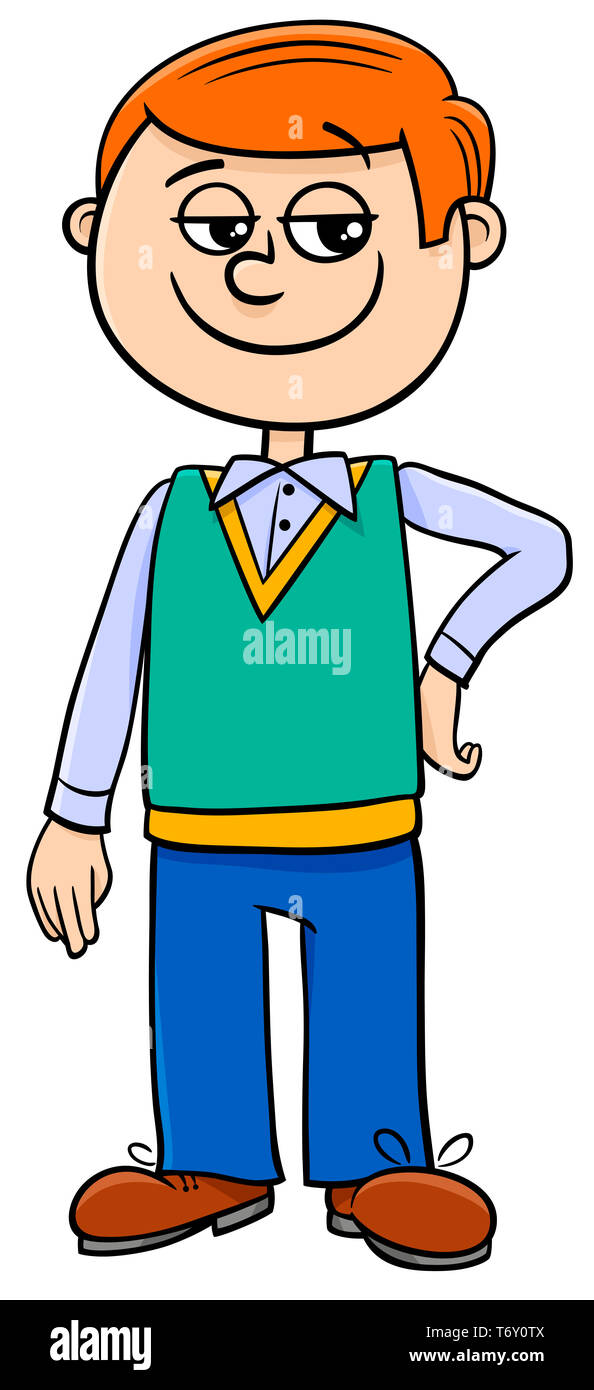 boy character cartoon illustration Stock Photo - Alamy