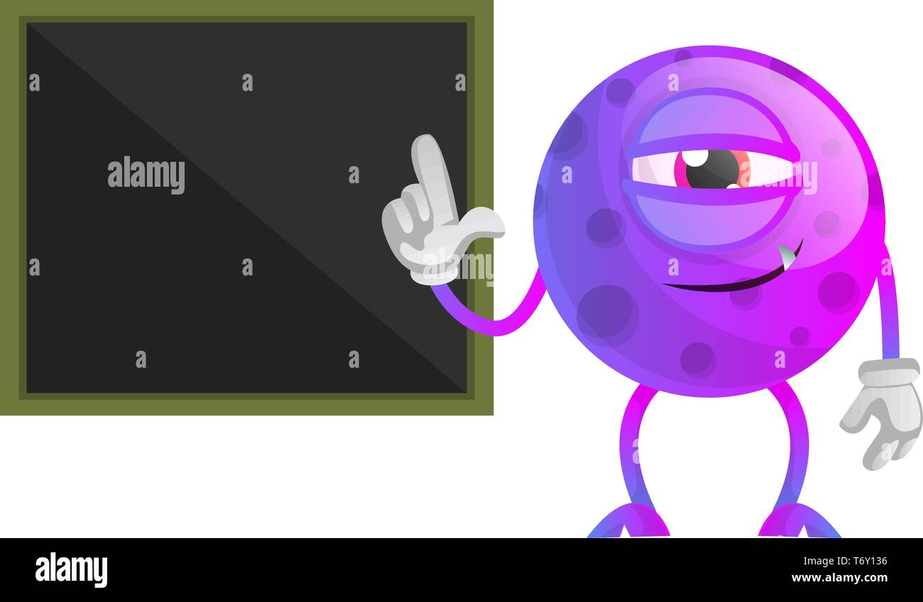 Chilled monster in front off black paper panel illustration vector on ...