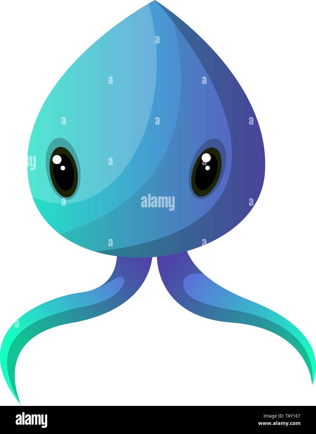 Blue meduza monster illustration vector on white background Stock ...