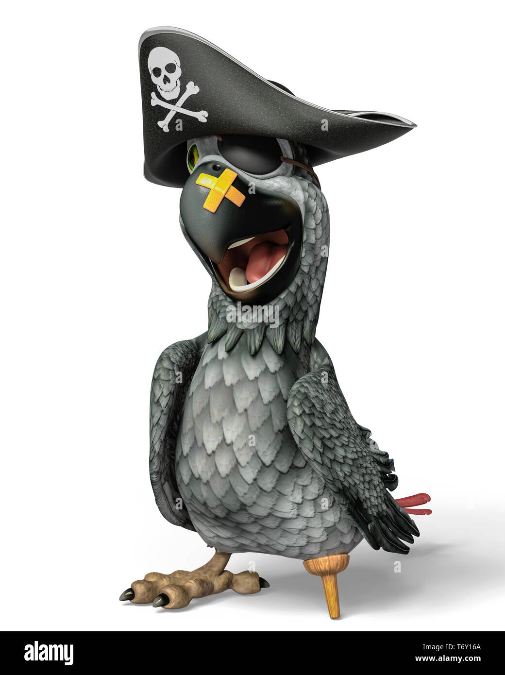 this funny pirate parrot cartoon, the silver feather one will be a very ...