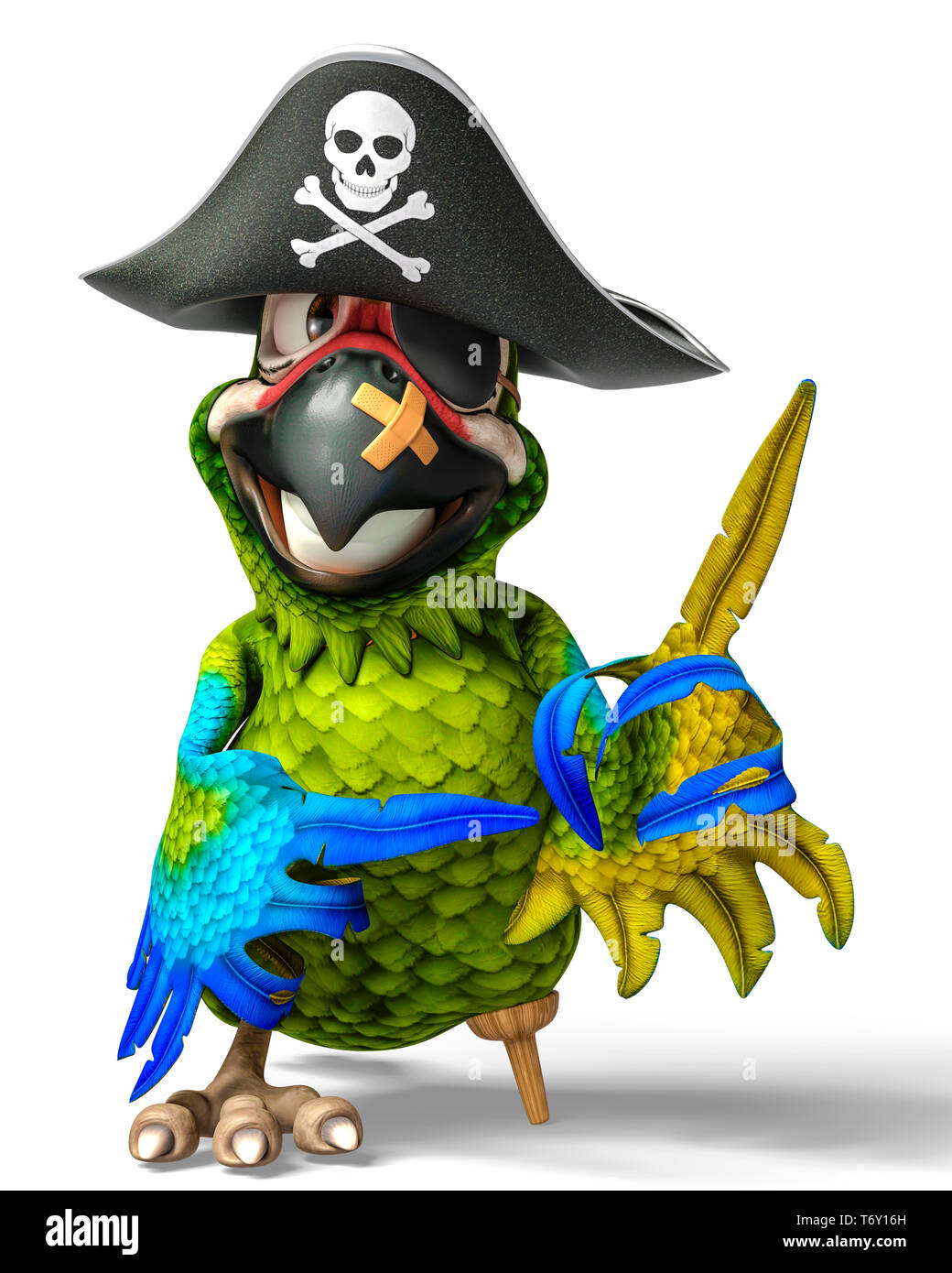 this funny pirate parrot cartoon will be a very cool choice for your ...