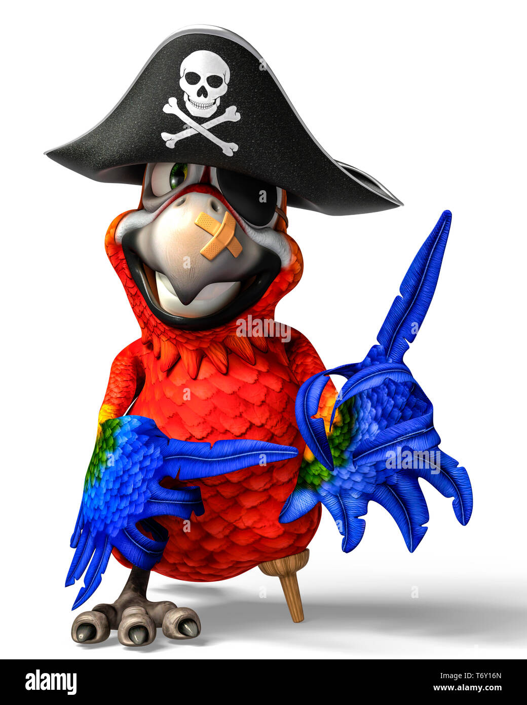 this funny pirate parrot cartoon will be a very cool choice for your ...