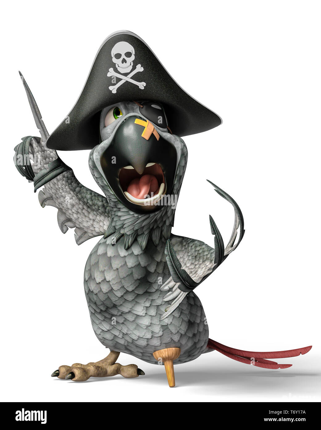this funny pirate parrot cartoon, the silver feather one will be a very ...