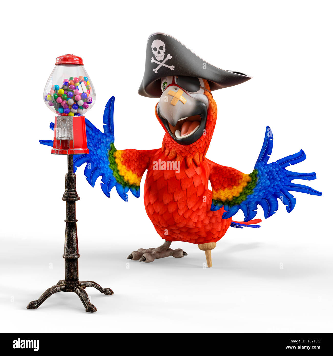 this funny pirate parrot cartoon will be a very cool choice for your ...