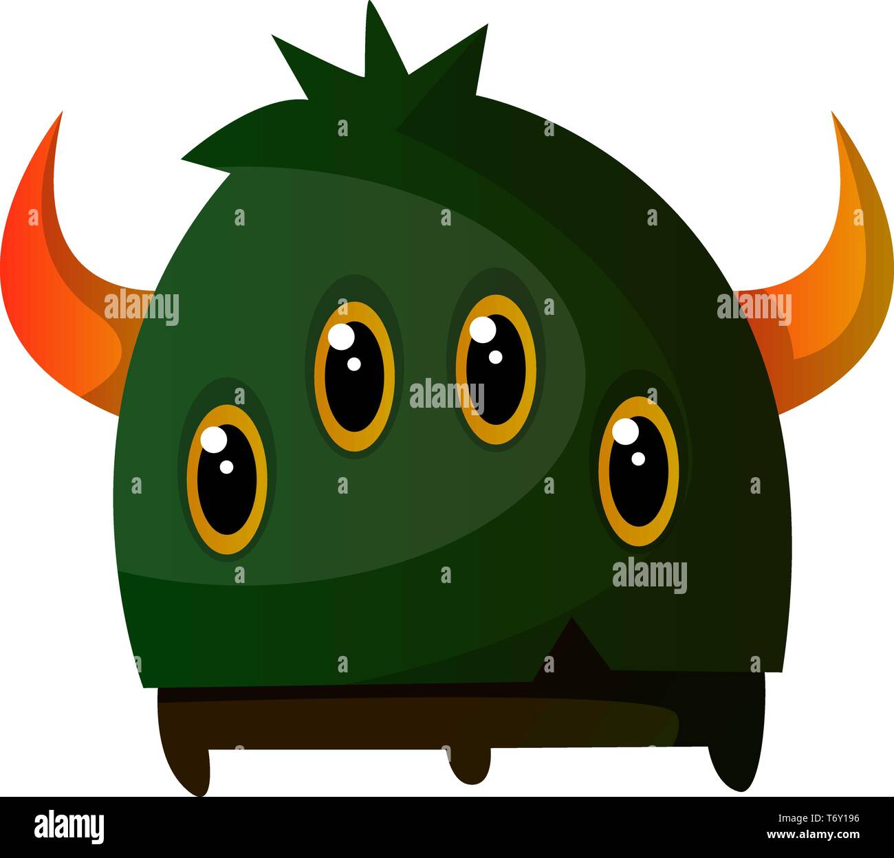 Four eyed alien monster face Cut Out Stock Images & Pictures - Alamy