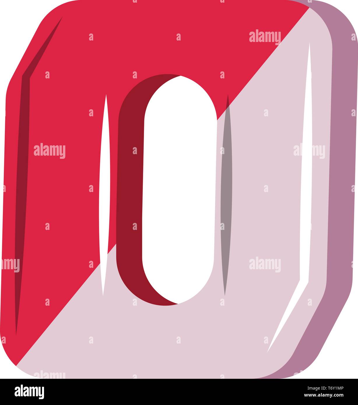 Red and purple number zero illustration vector on white background ...