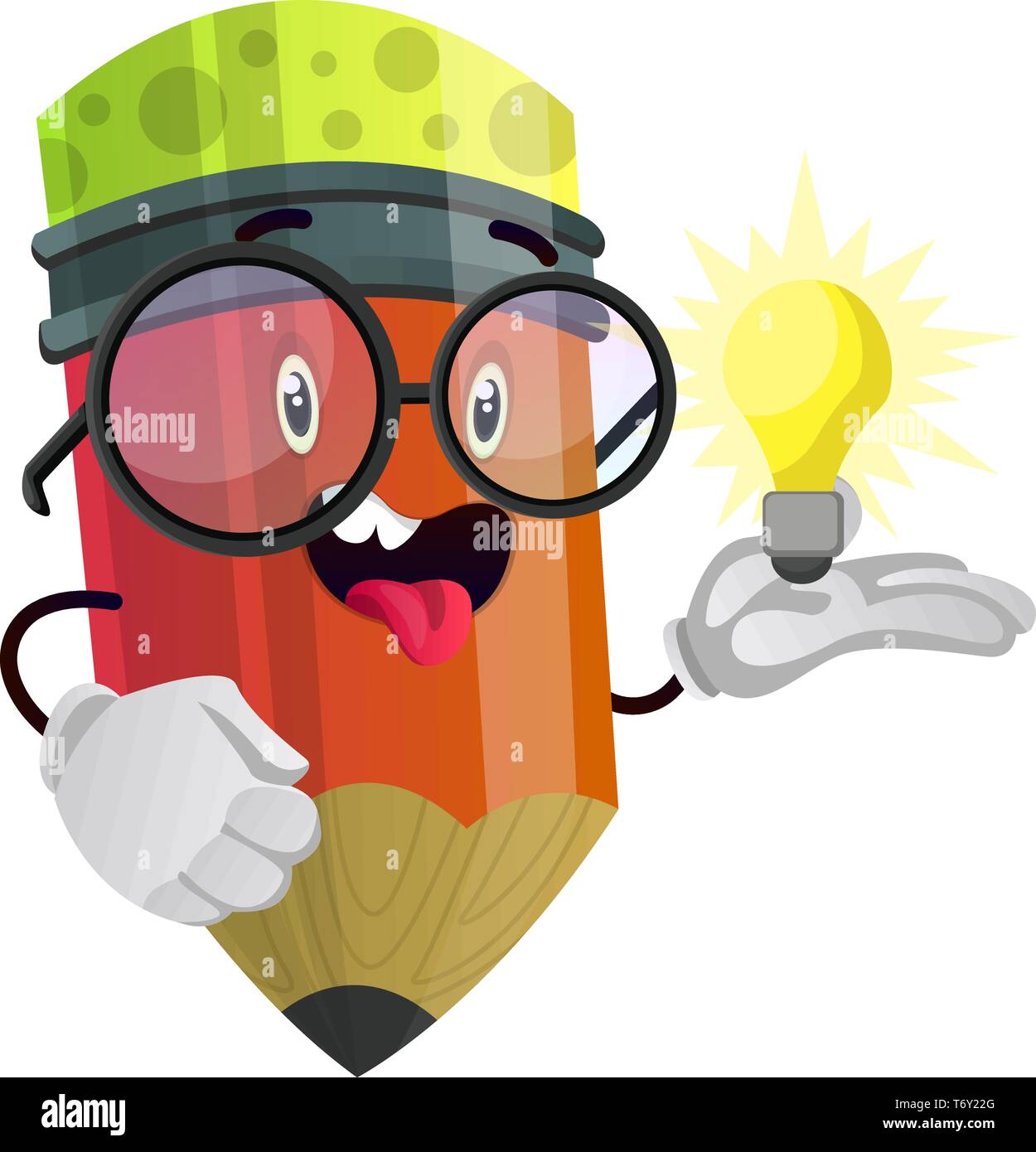 Cartoon shining light bulb hi-res stock photography and images - Alamy