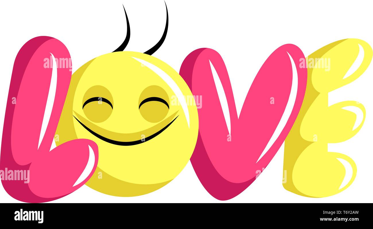 Calligraphy words love on Stock Vector Images - Alamy