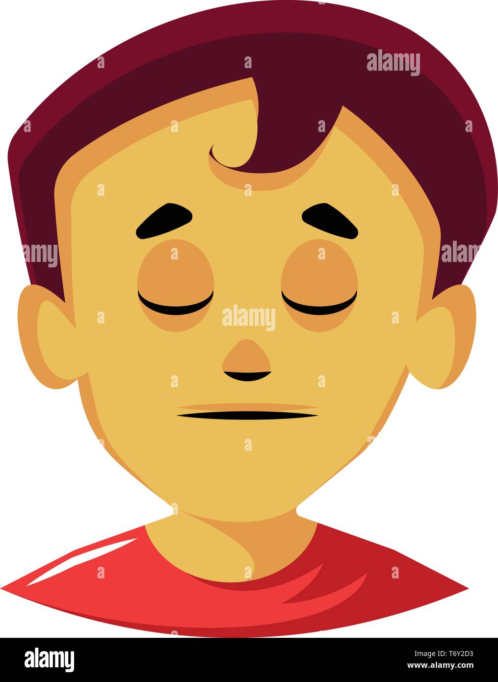 Calm lookong man with red hair illustration vector on white background ...