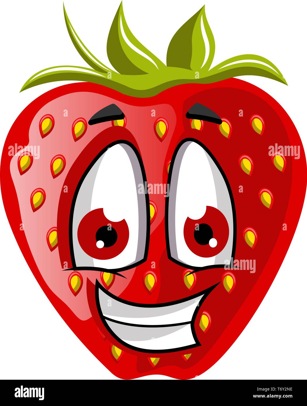 Strawberry with face Stock Vector Images - Alamy