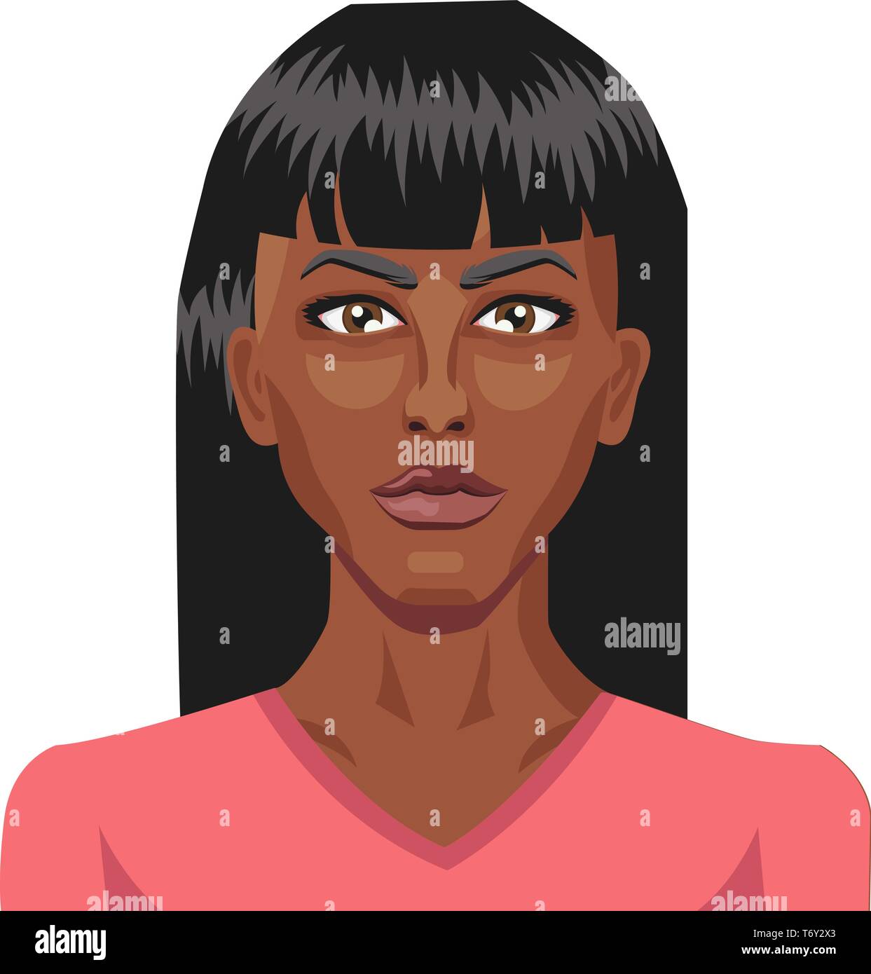 Beautiful african girl illustration vector on white background Stock Vector Image & Art - Alamy