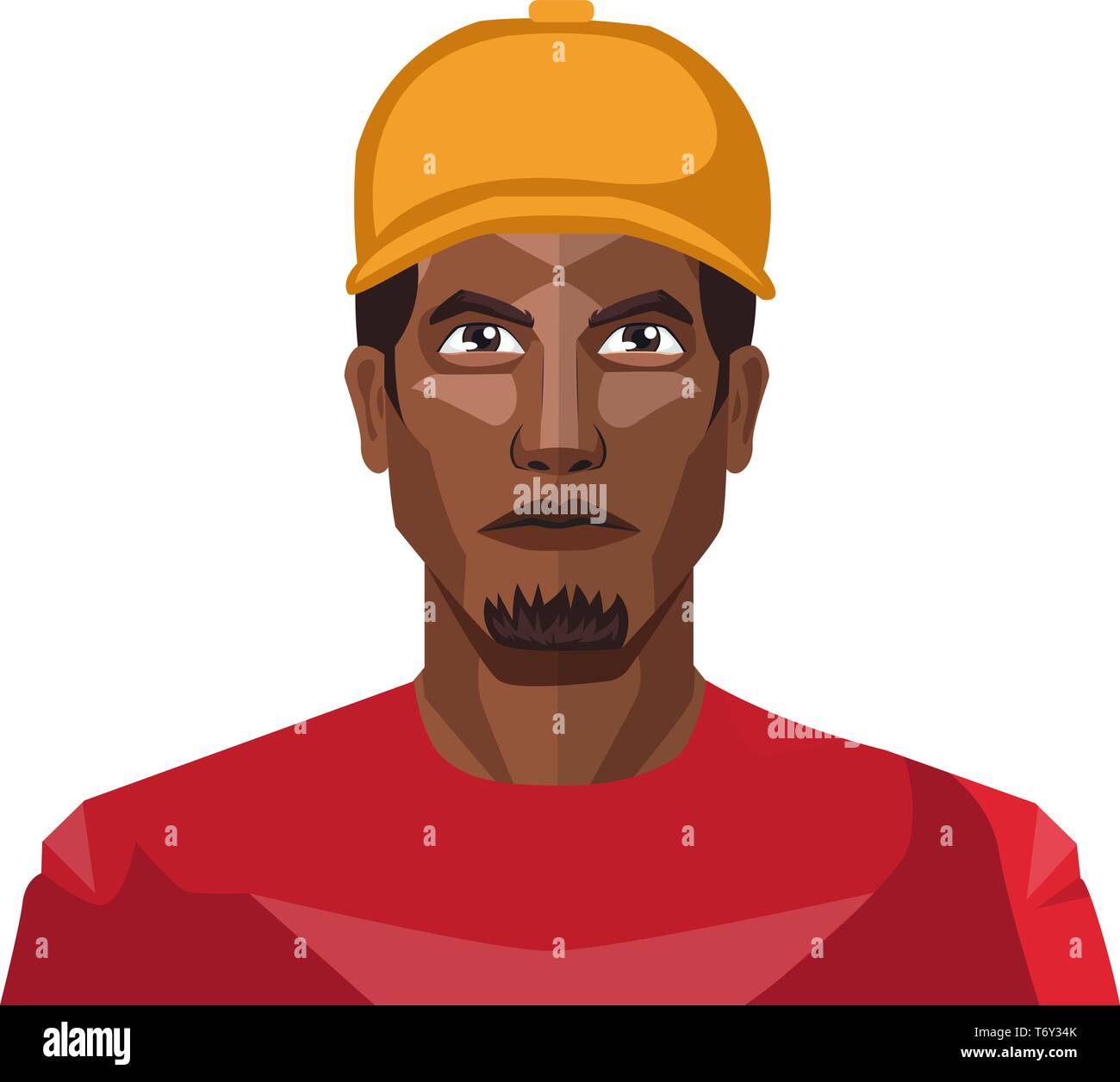 Black red yellow hat on white Stock Vector Images - Alamy