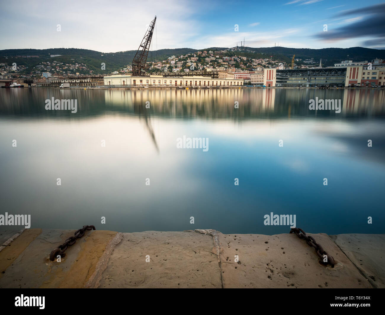 Old Harbour trieste Stock Photo - Alamy