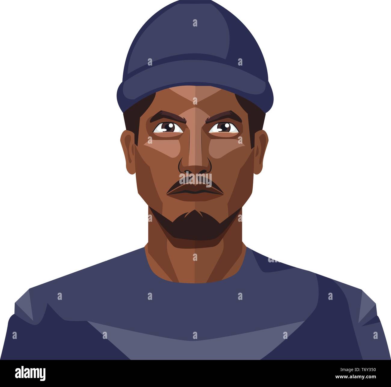 Handsome male wearing black hat Stock Vector Images - Alamy