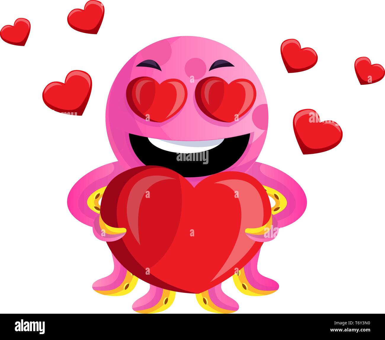 Smiling baby in pink Stock Vector Images - Alamy