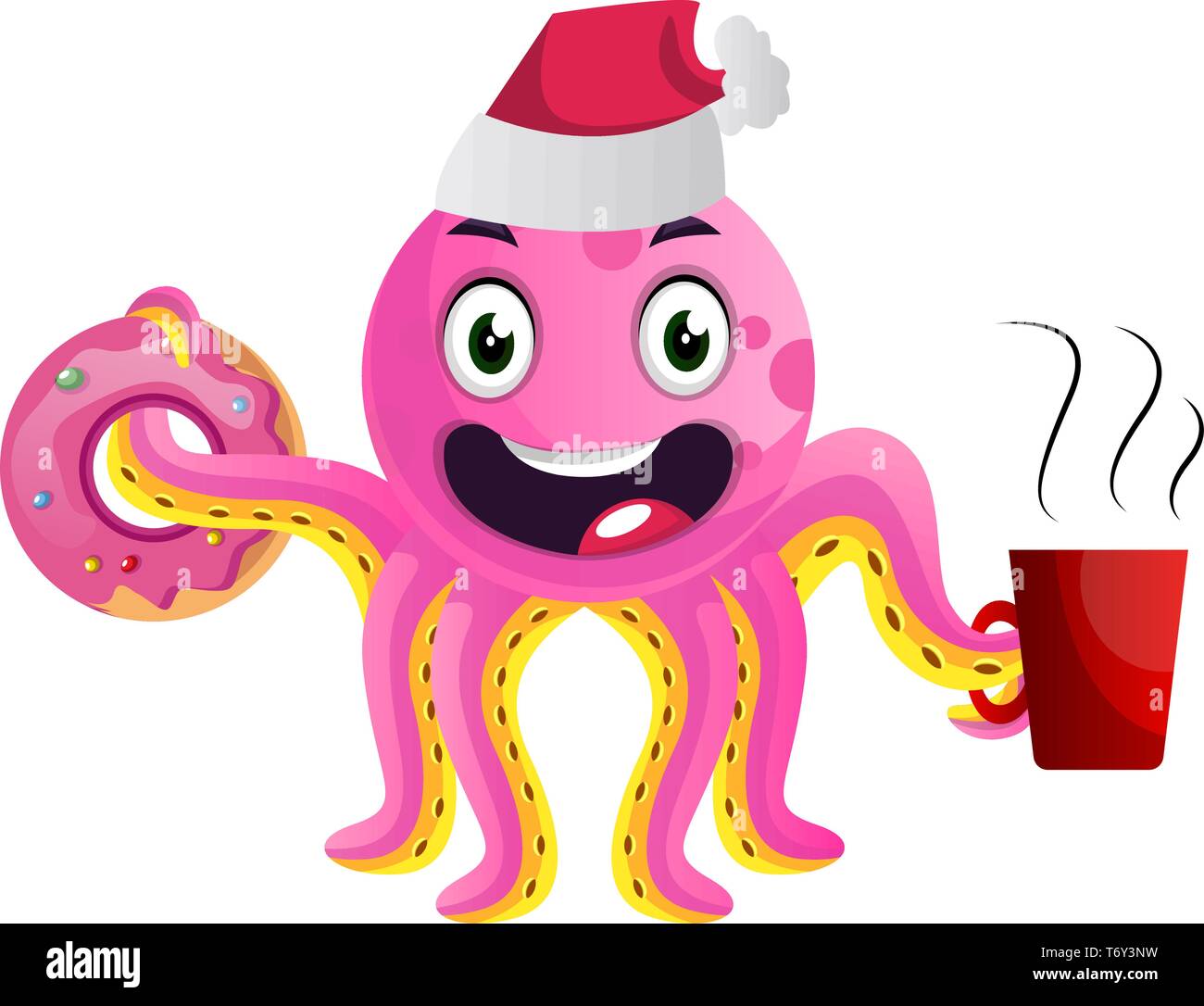 Octopus toy isolated white background Stock Vector Images - Alamy