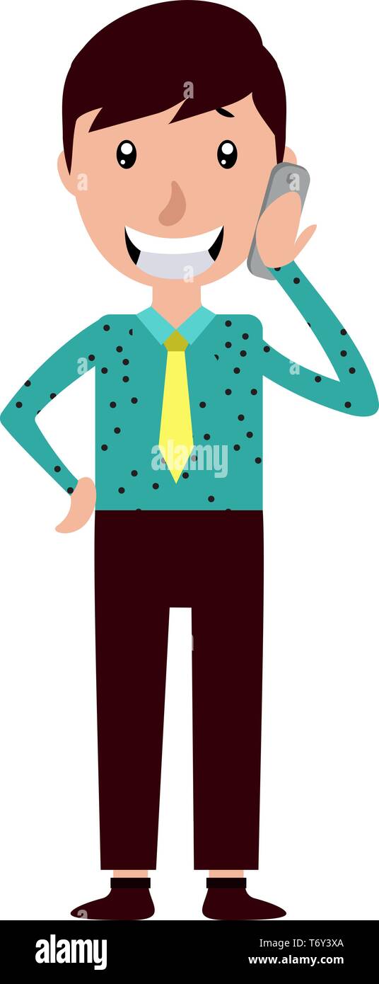 Person talking on the phone Stock Vector Images - Alamy