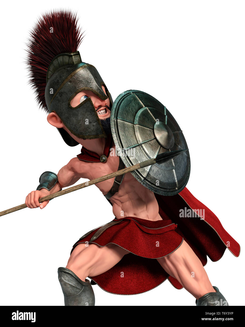 spartan warrior cartoon in a white background. This spartan will put ...