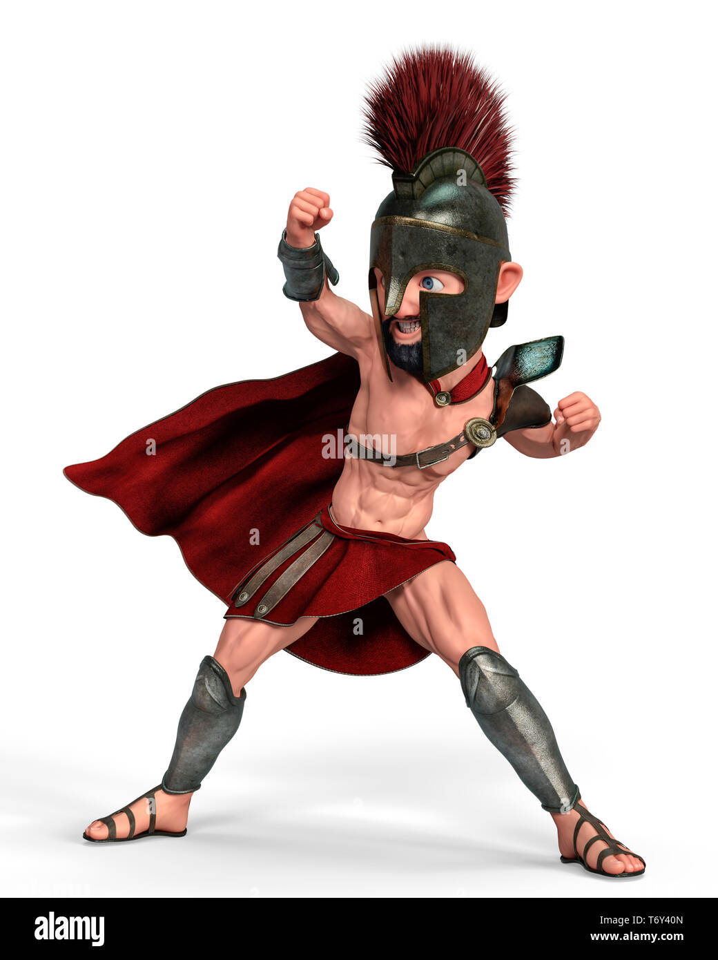 spartan warrior cartoon in a white background. This spartan will put ...