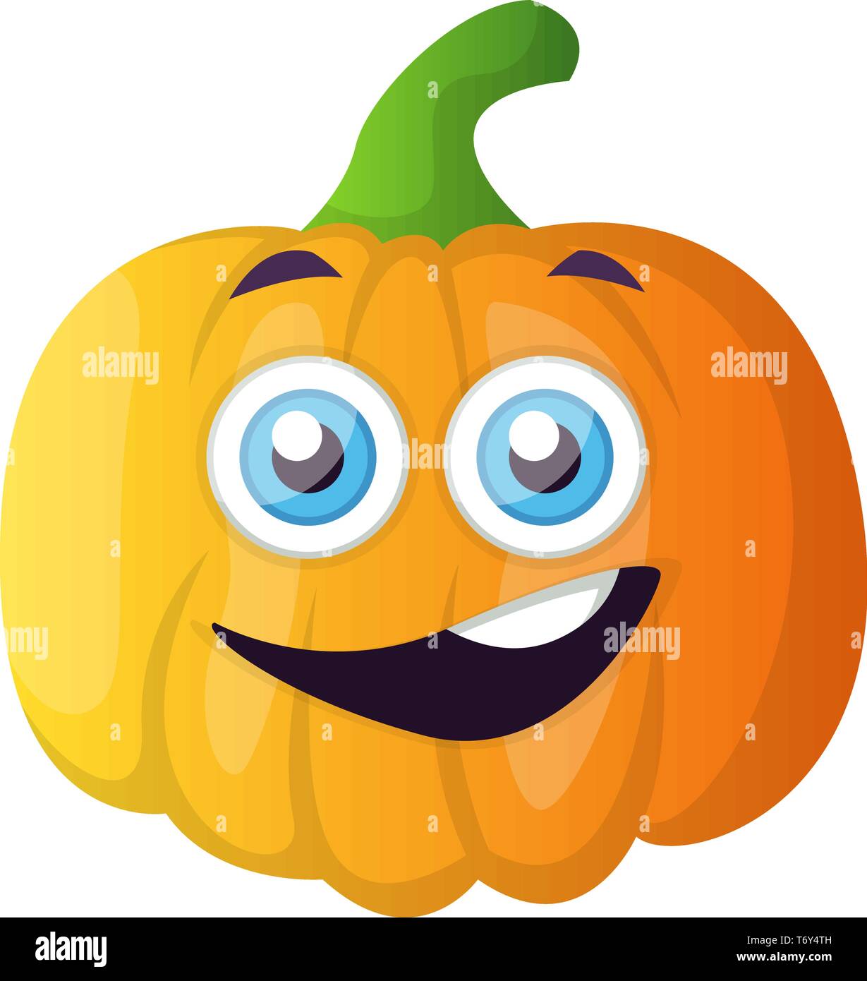 Happy face on orange Stock Vector Images - Alamy