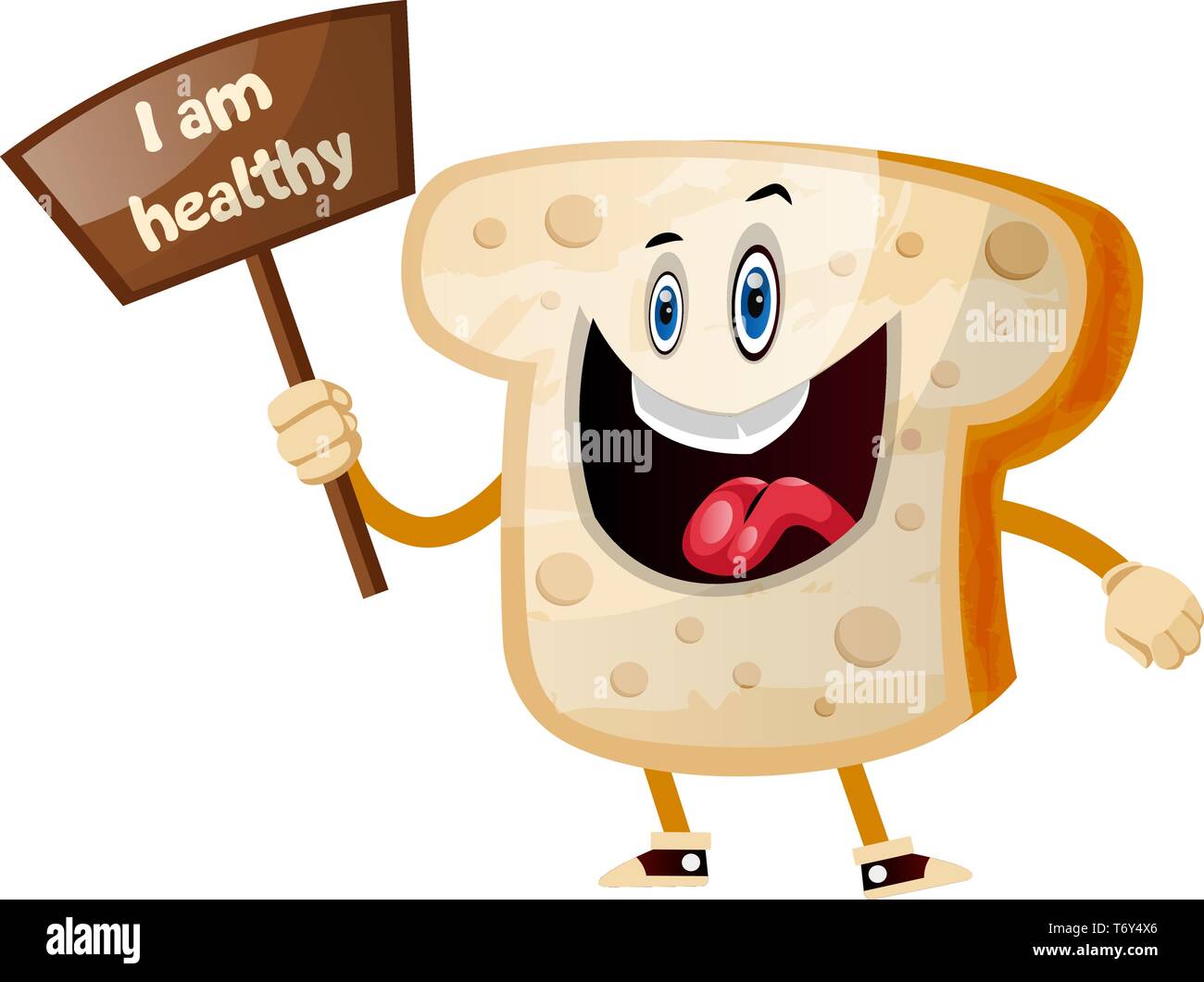Healthy Bread illustration vector on white background Stock Vector ...