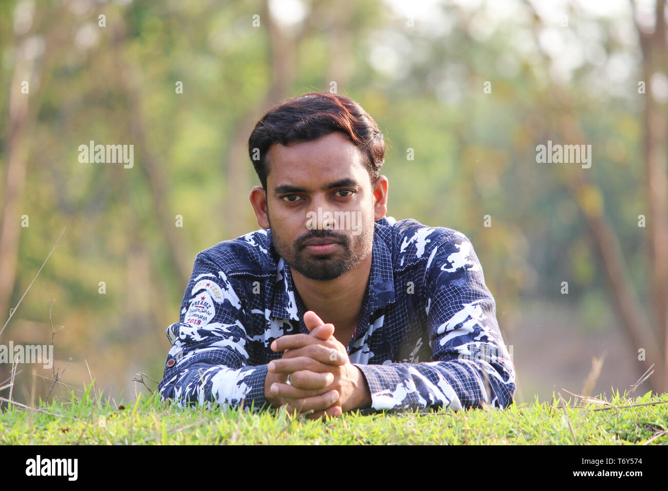 Male model lying alone hi-res stock photography and images - Alamy