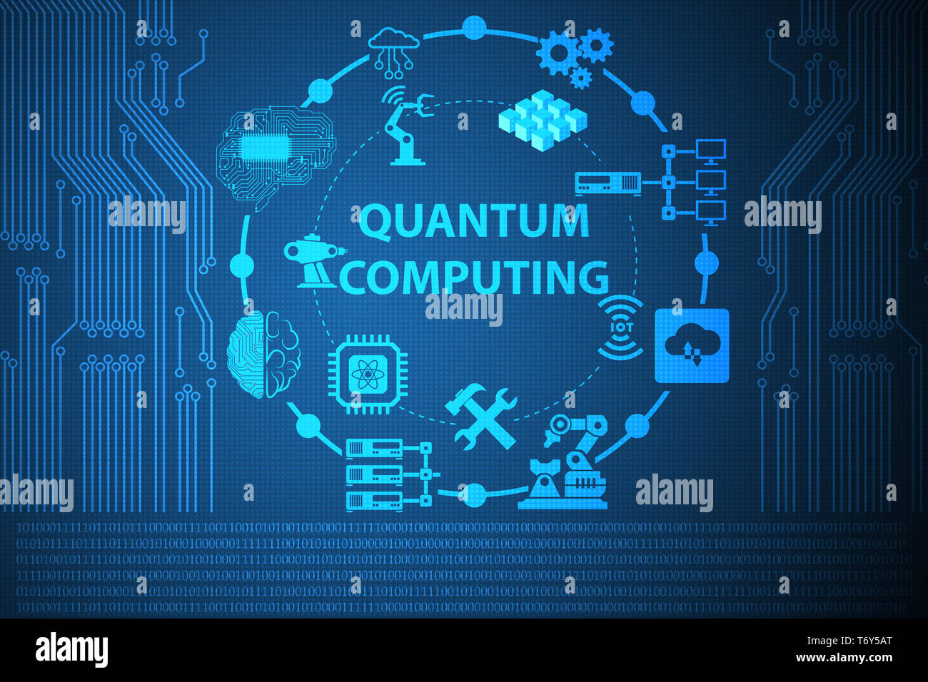 The Quantum Computing As Modern Technology Concept Stock Photo Alamy