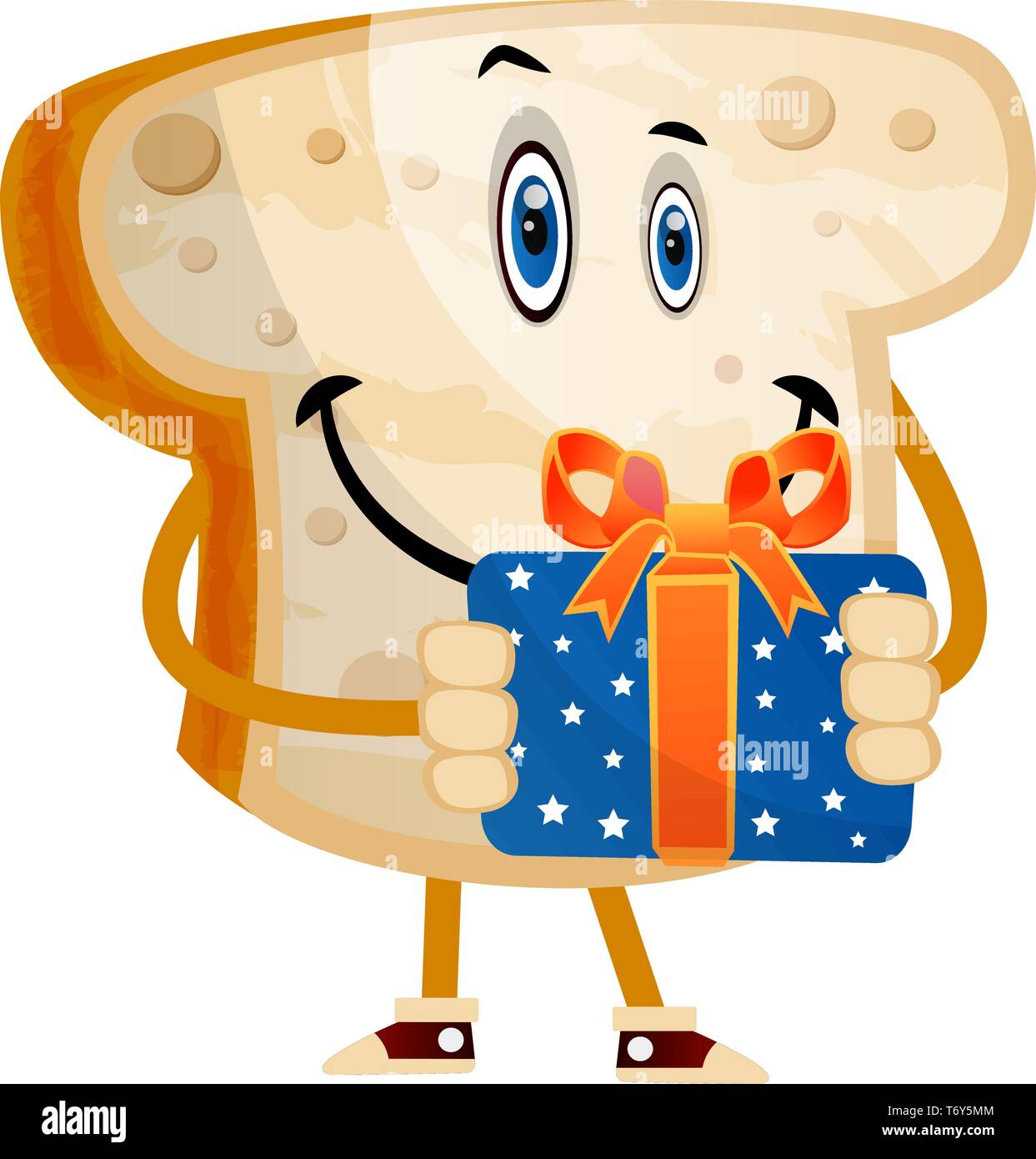 Gift Bread illustration vector on white background Stock Vector Image ...