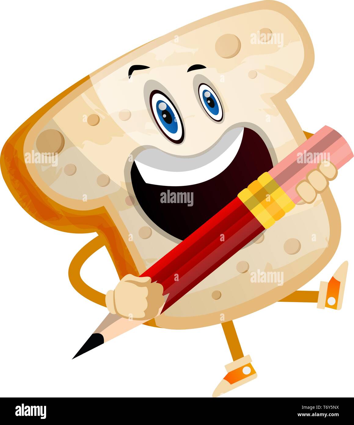 Pencil Bread illustration vector on white background Stock Vector Image ...