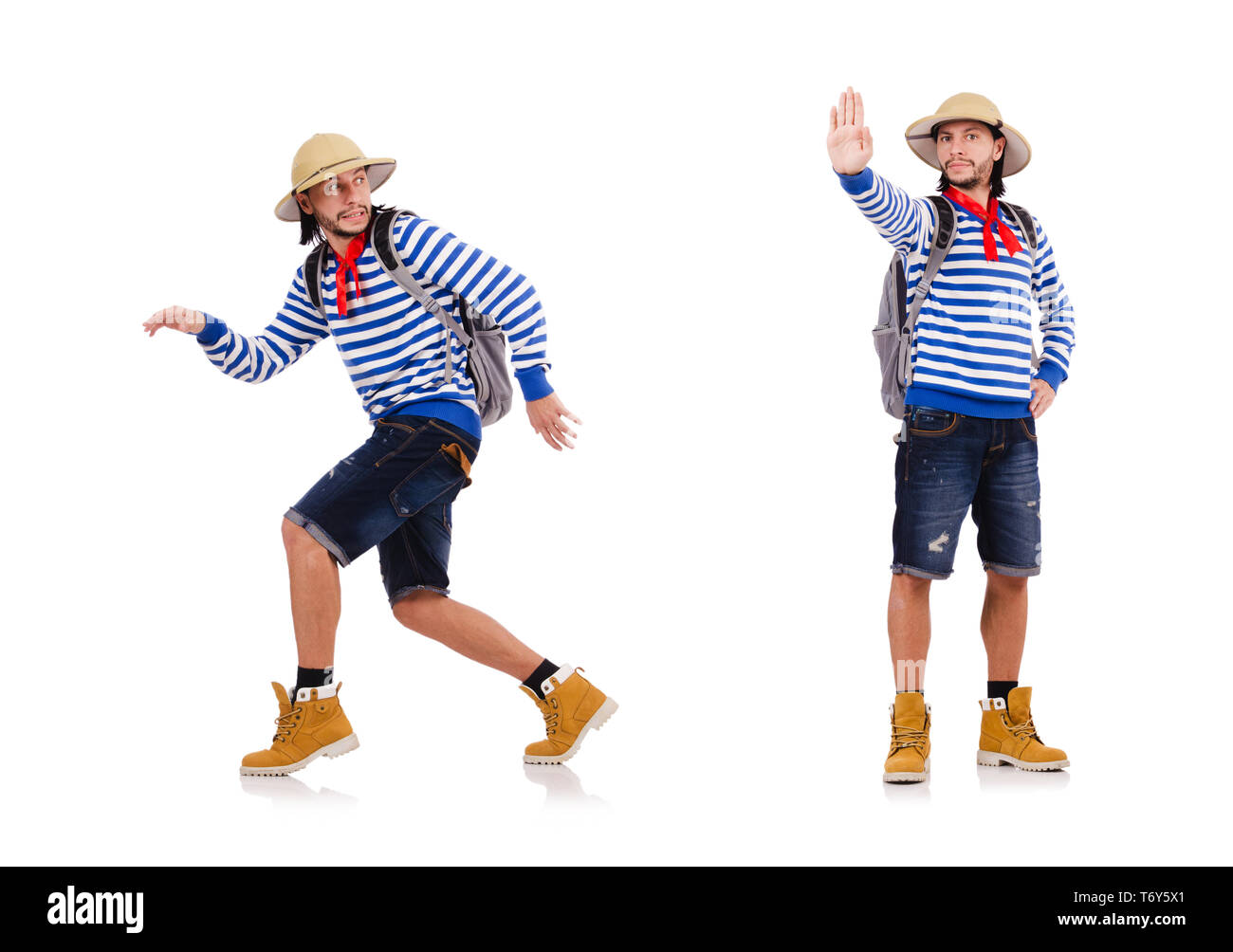 Male tourist poses on hi-res stock photography and images - Alamy