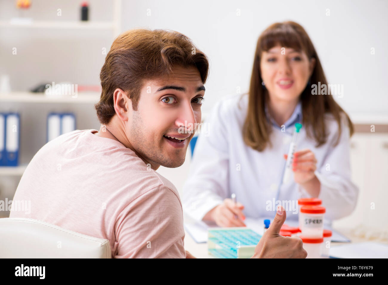 Male sperm donor visiting clinic Stock Photo - Alamy