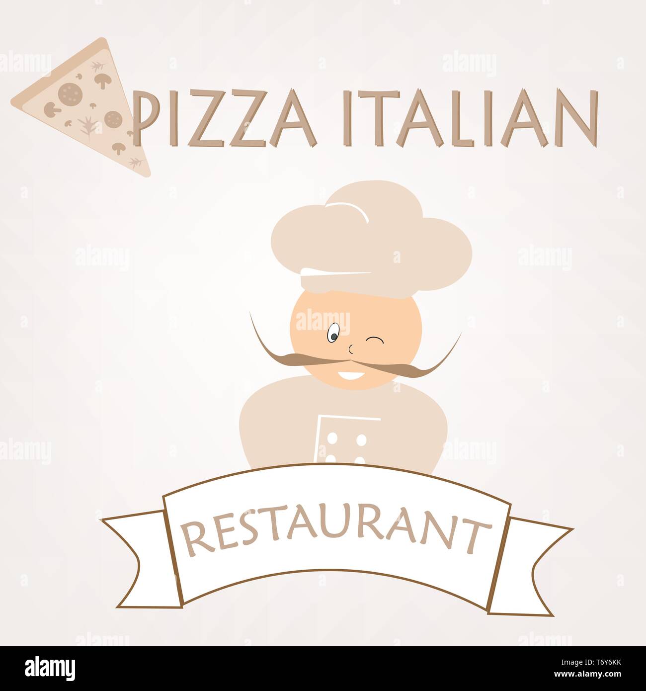vector logo for advertising banner for restaurant chef with italian ...