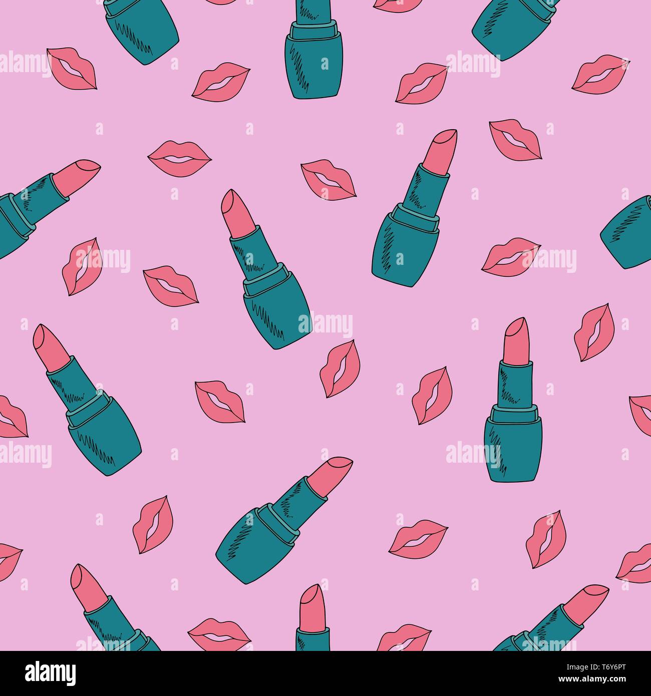 Turquoise lipstick Stock Vector Images - Alamy