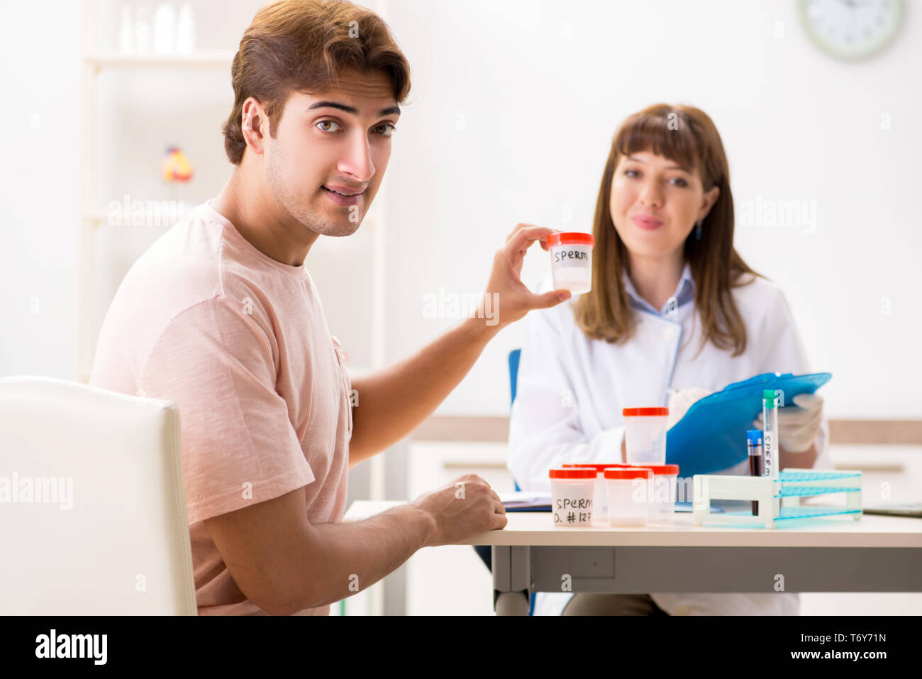 Male sperm donor visiting clinic Stock Photo - Alamy