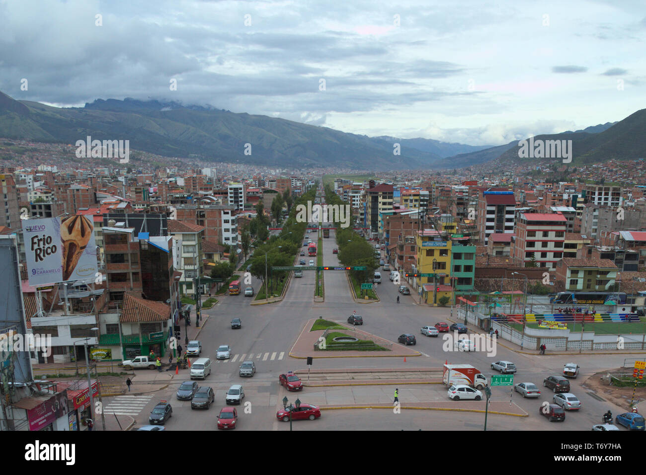 Elevated view of downtown Cusco, Peru Stock Photo - Alamy