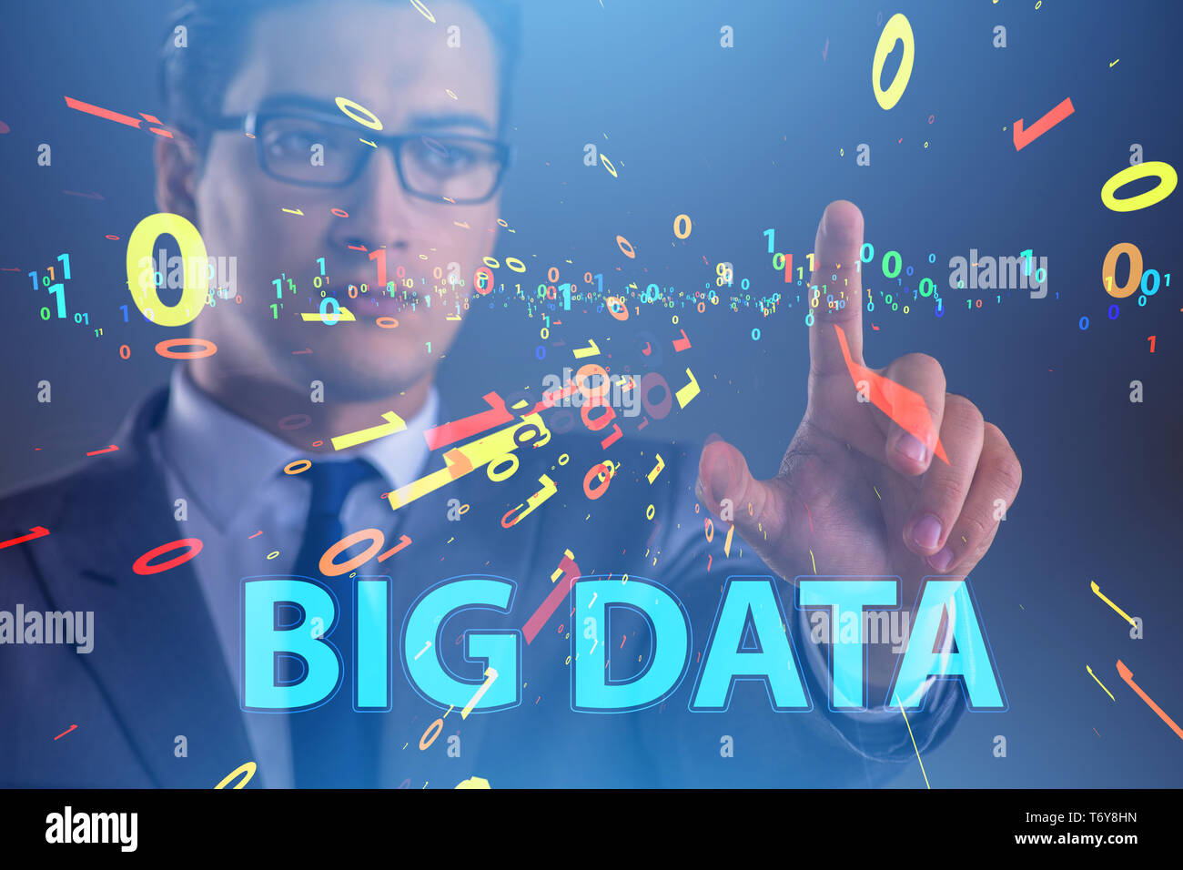 Big data concept with data mining analyst Stock Photo - Alamy