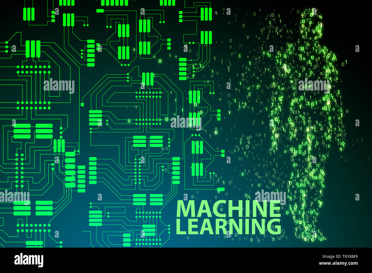 Machine learning concept - 3d rendering Stock Photo - Alamy
