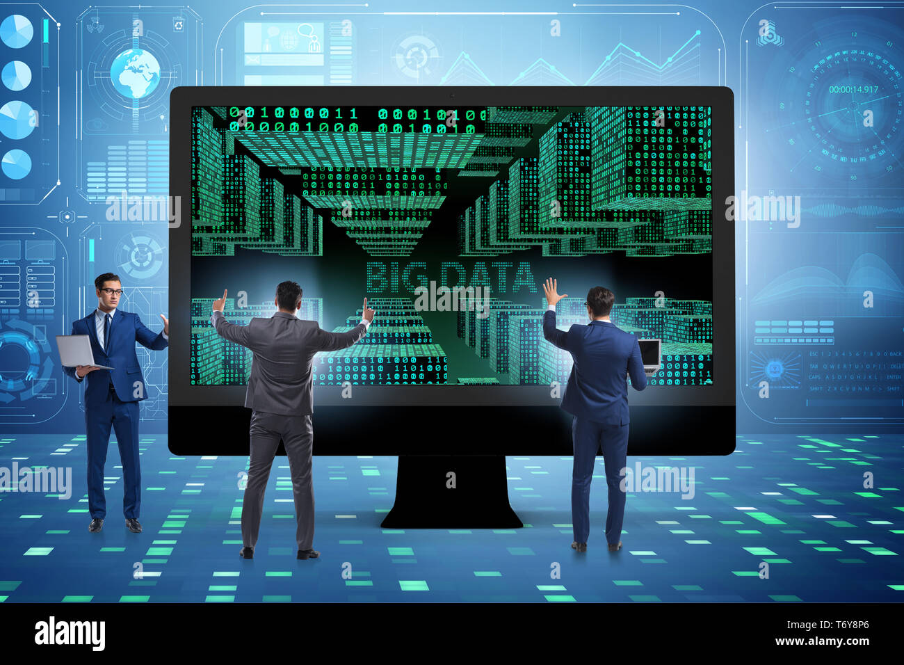 Big data concept with data mining analyst Stock Photo - Alamy