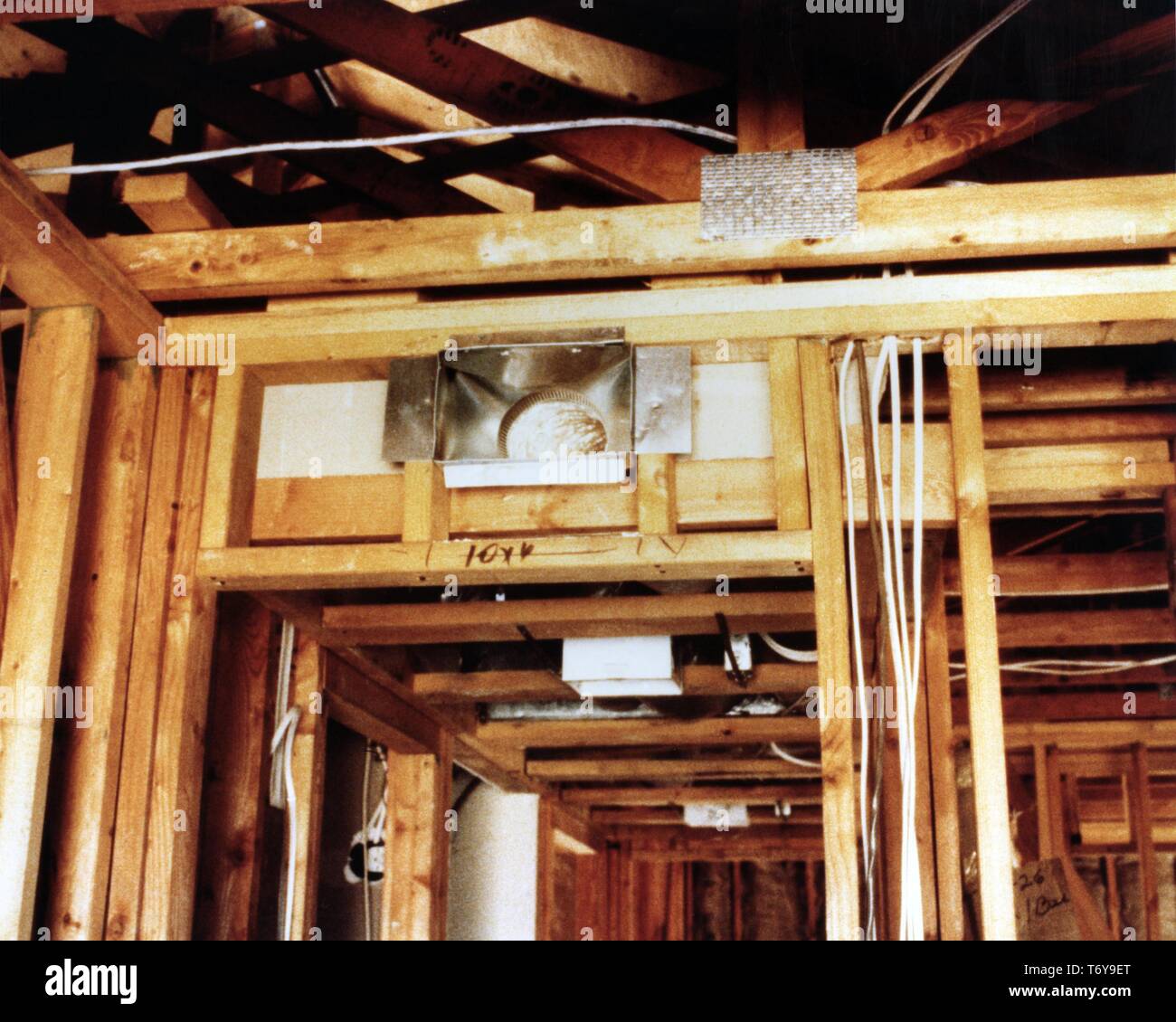 Sustainable duct system inside a home built for the Med Research ...