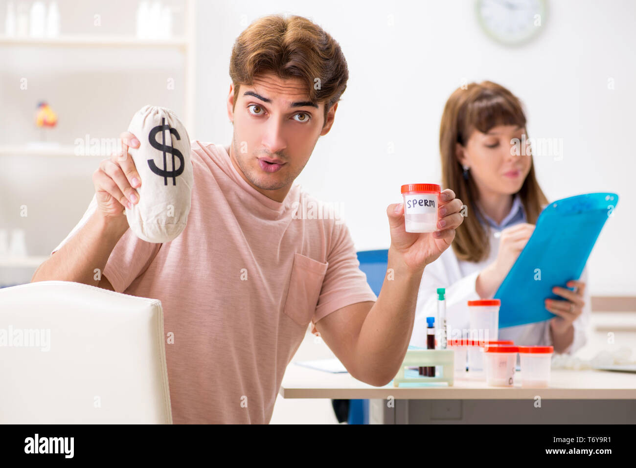 Male sperm donor visiting clinic Stock Photo - Alamy