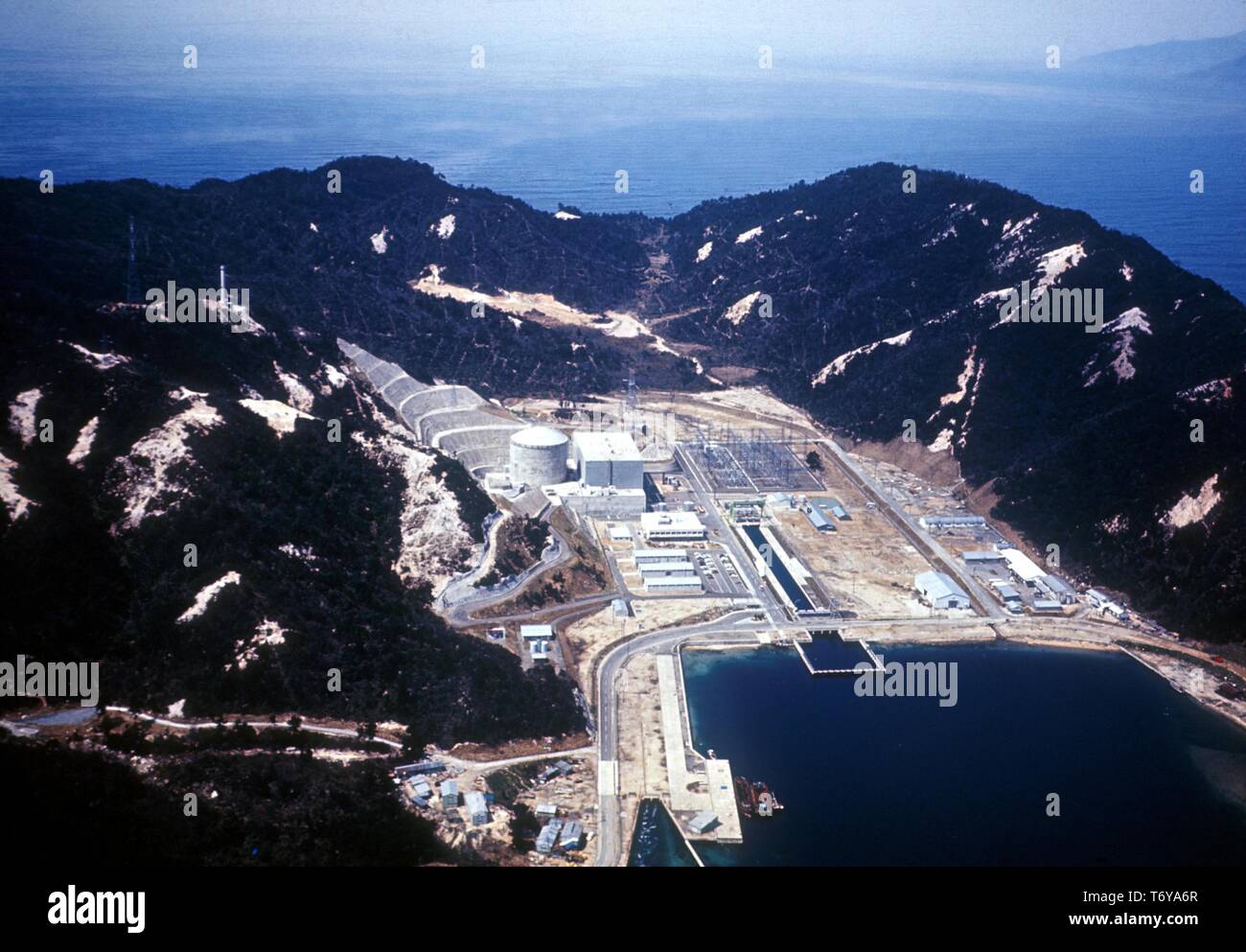 Aerial view of the Tsuruga Nuclear Power Plant, operated by Japan ...