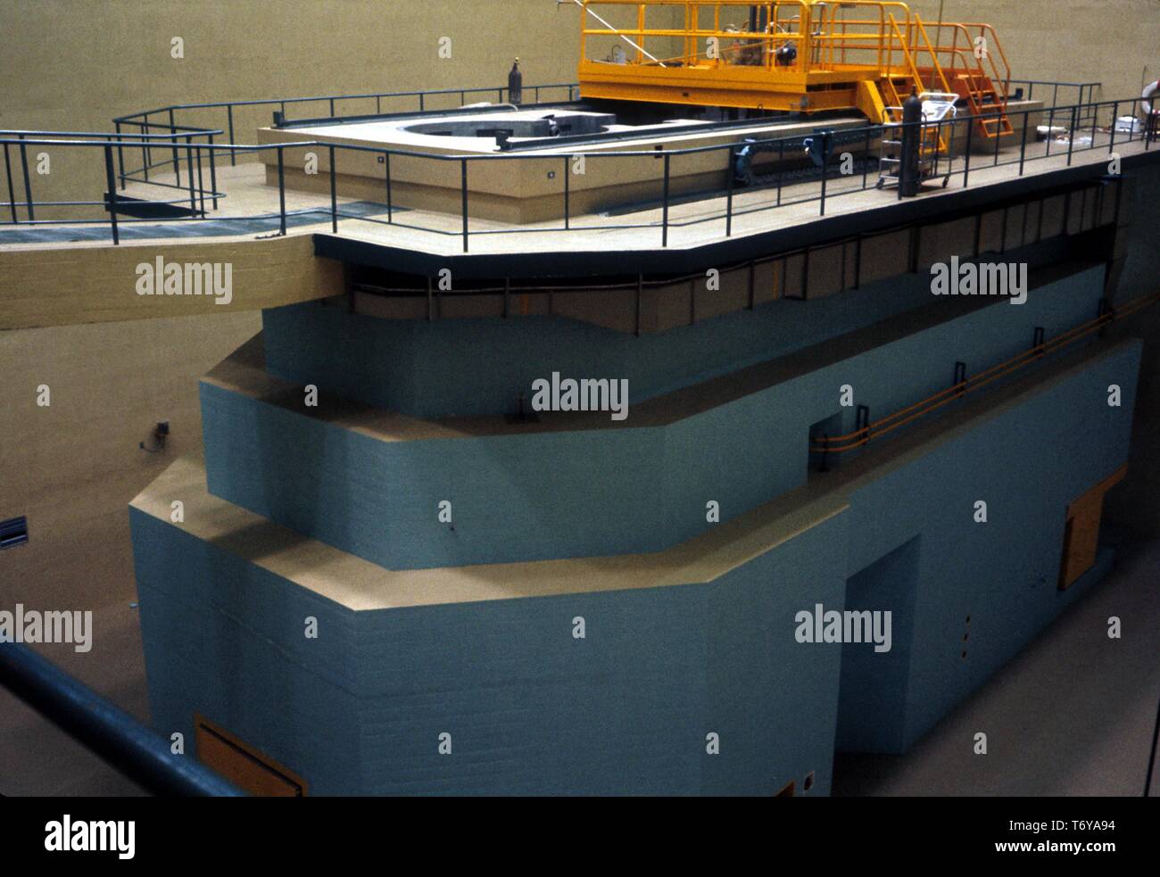 High angle interior view of the tsing hua open pool reactor hi-res ...