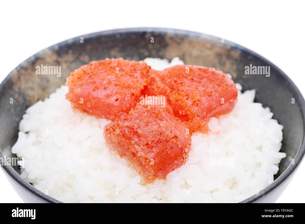 Japanese cooked rice with karashi mentaiko Stock Photo - Alamy