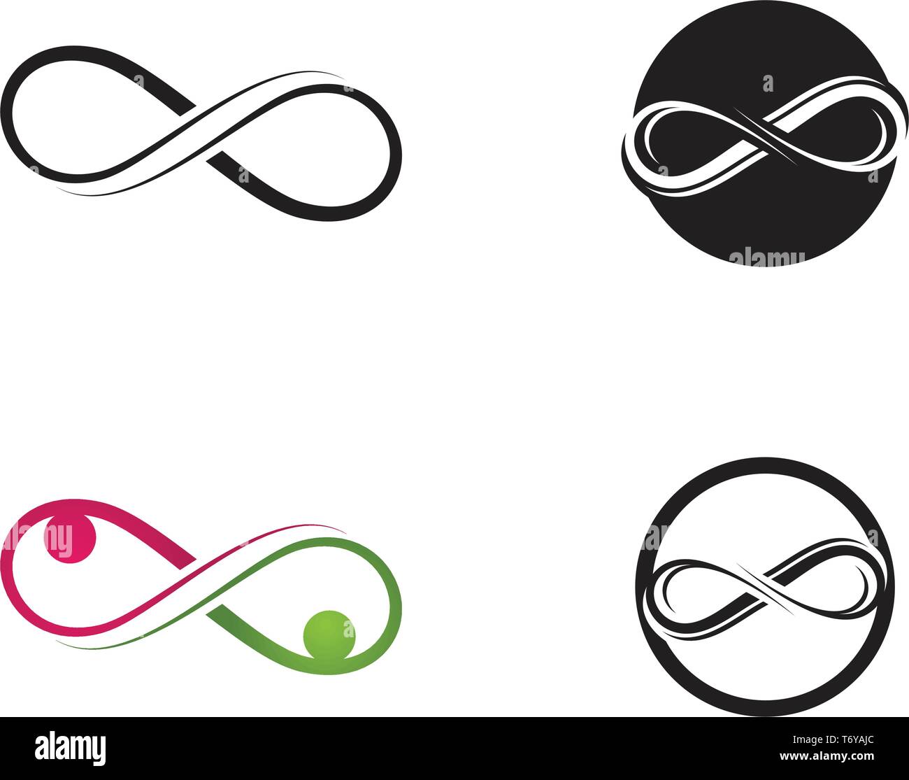 infinity logo and template icons vector Stock Vector Image & Art - Alamy