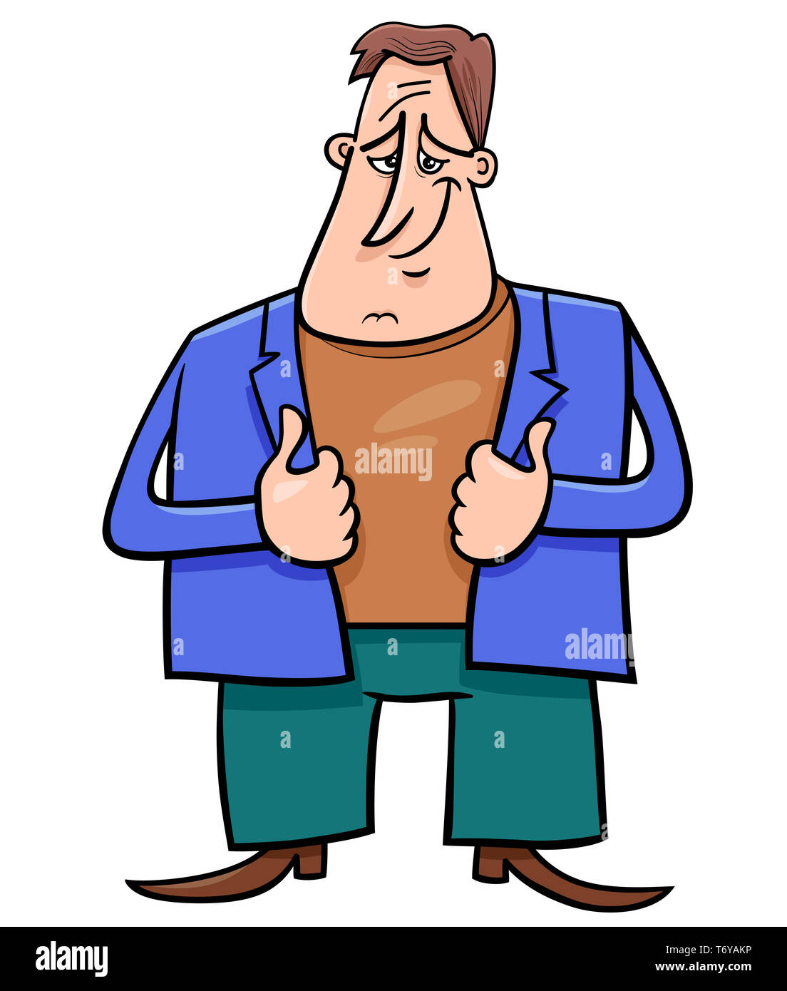 happy man cartoon comic character Stock Photo - Alamy