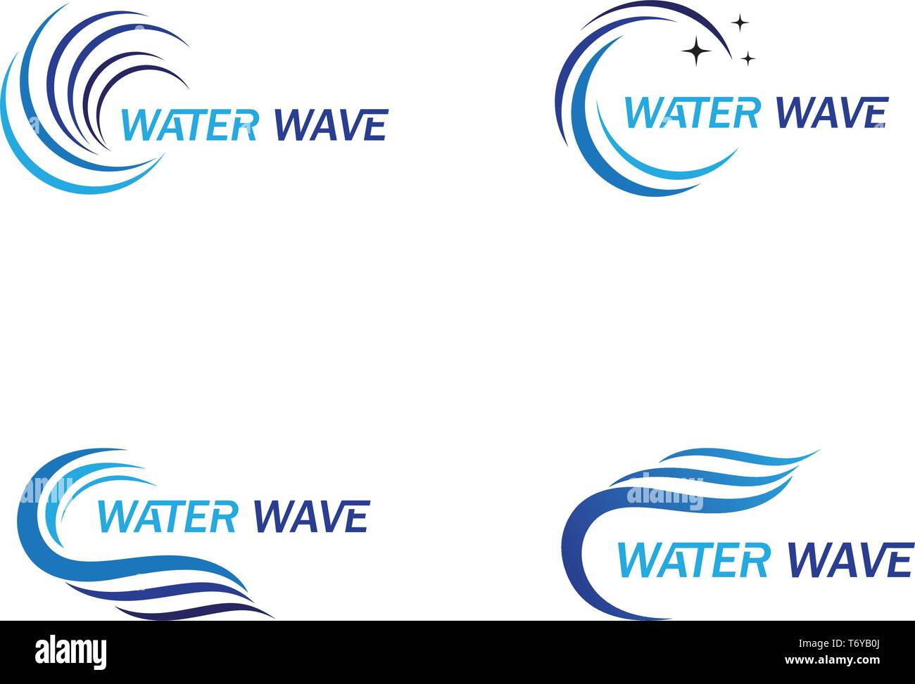 Water Wave symbol and icon Logo Template vector Stock Vector Image ...