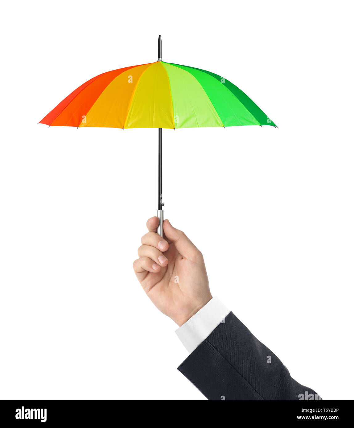 Hand with small umbrella Stock Photo - Alamy